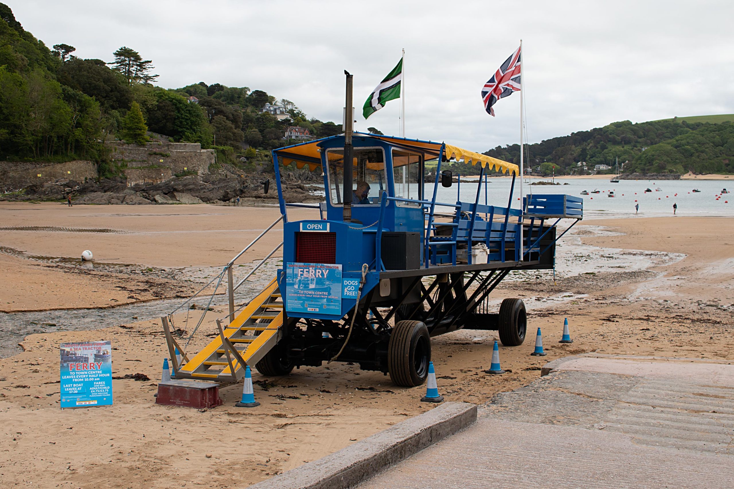 Salcombe Bay Ferry - it's really a tractor